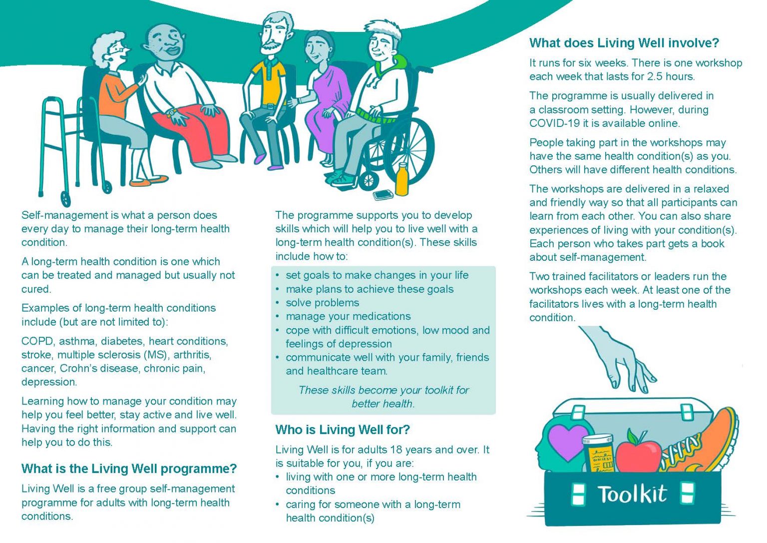 Living Well programme to help adults with long term health conditions ...